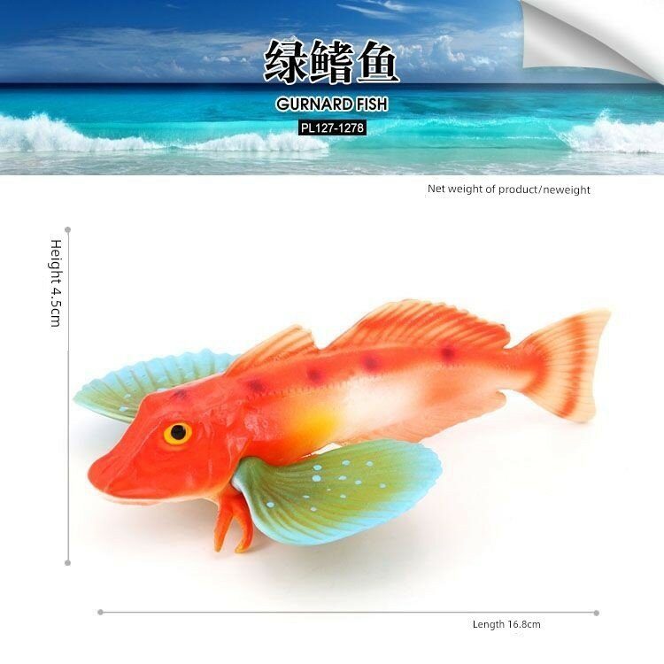 Детские игрушки, модели животных, имитации морских обитателей, подводные существа, пресноводные рыбы, рыба-волк,