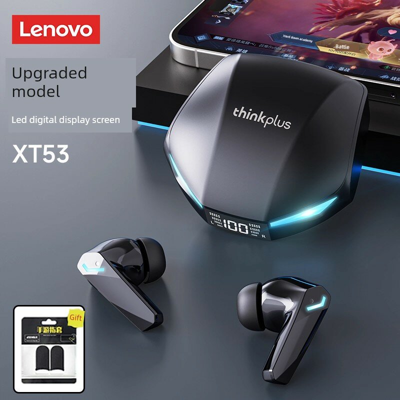 Беспроводные наушники Bluetooth для игр с 45 мс сверхнизкой задержкой, LED-дисплеем и долгим сроком работы - Черный