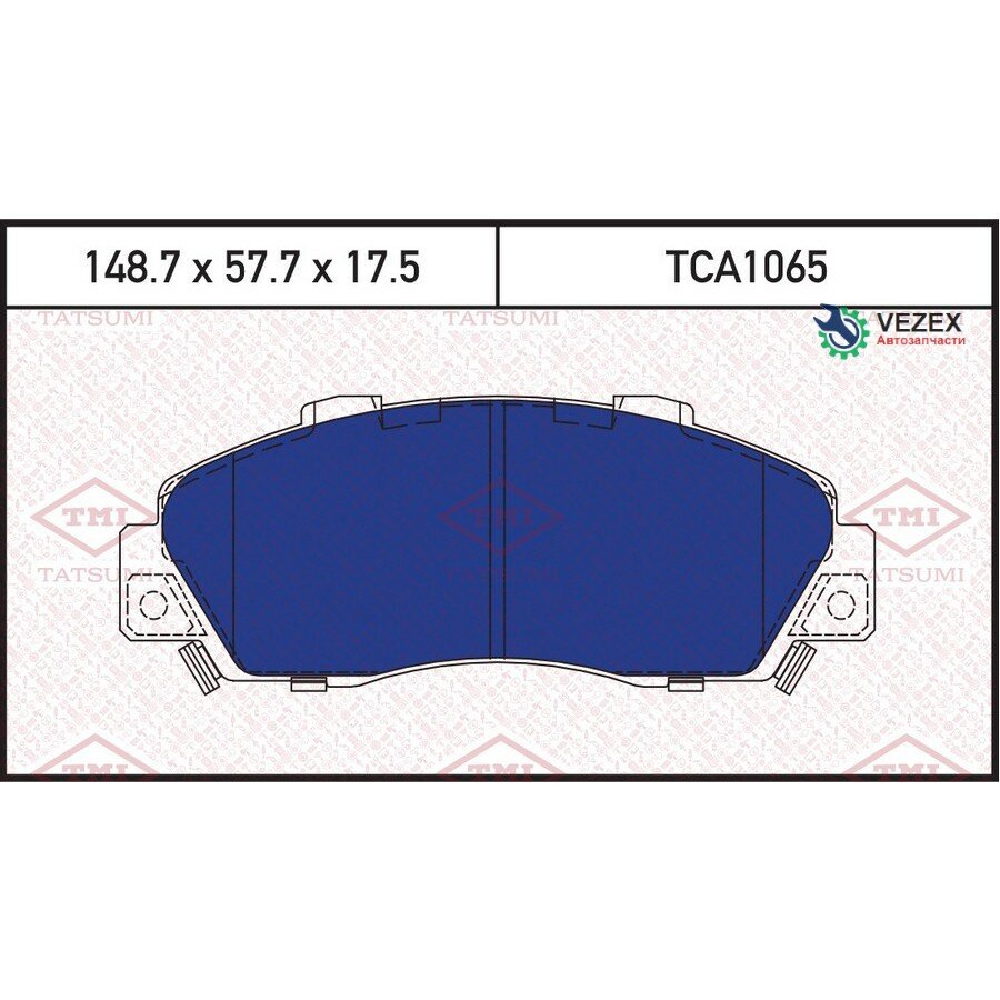 TATSUMI TCA1065 колодки дисковые перед!\ HONDA Accord/Legend/Prelude 93>
