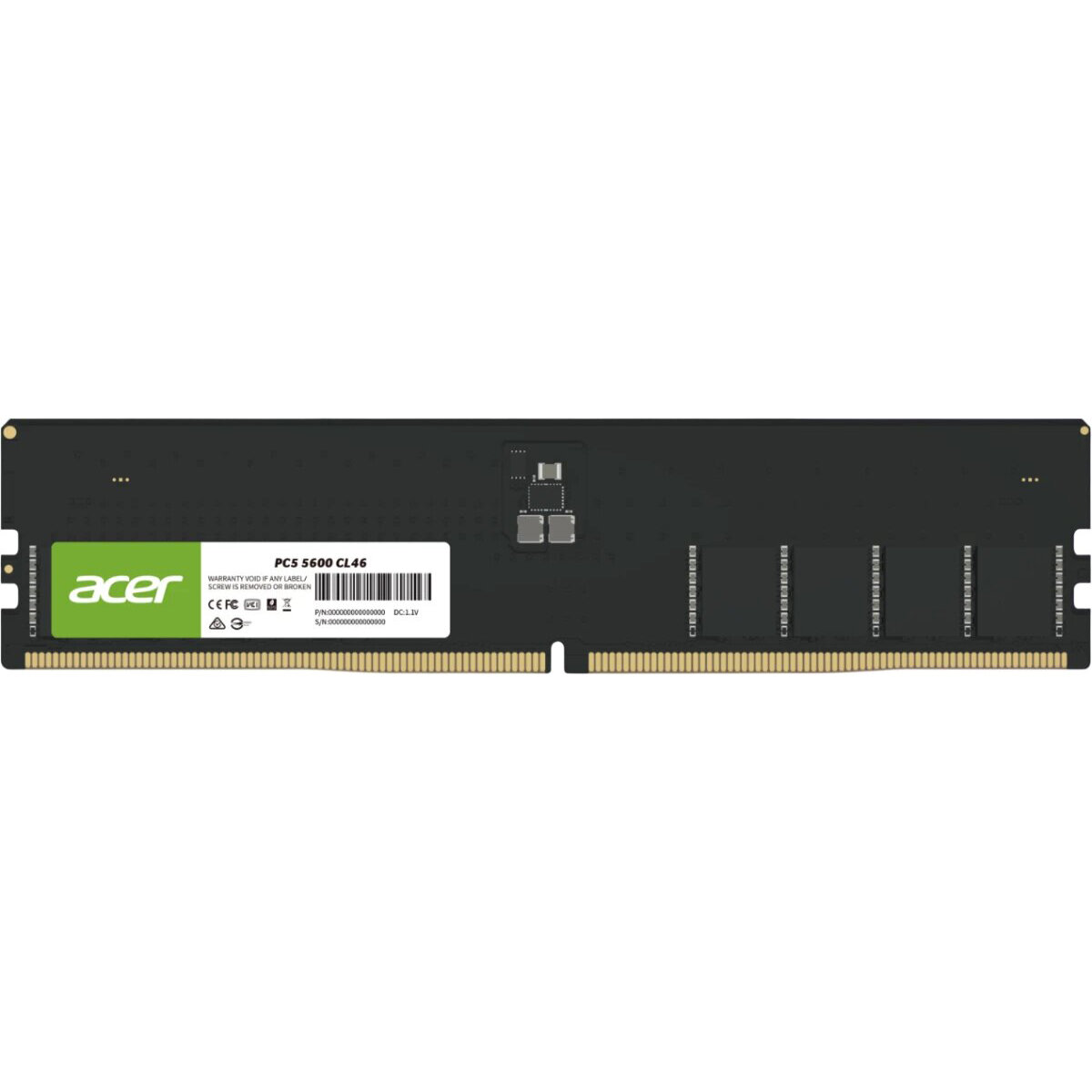 Оперативная память ACER BL.9BWWA.427 черный, DDR5 DIMM 32Gb UD200, PC44800, 5600MHz, CL46, 1.1V
