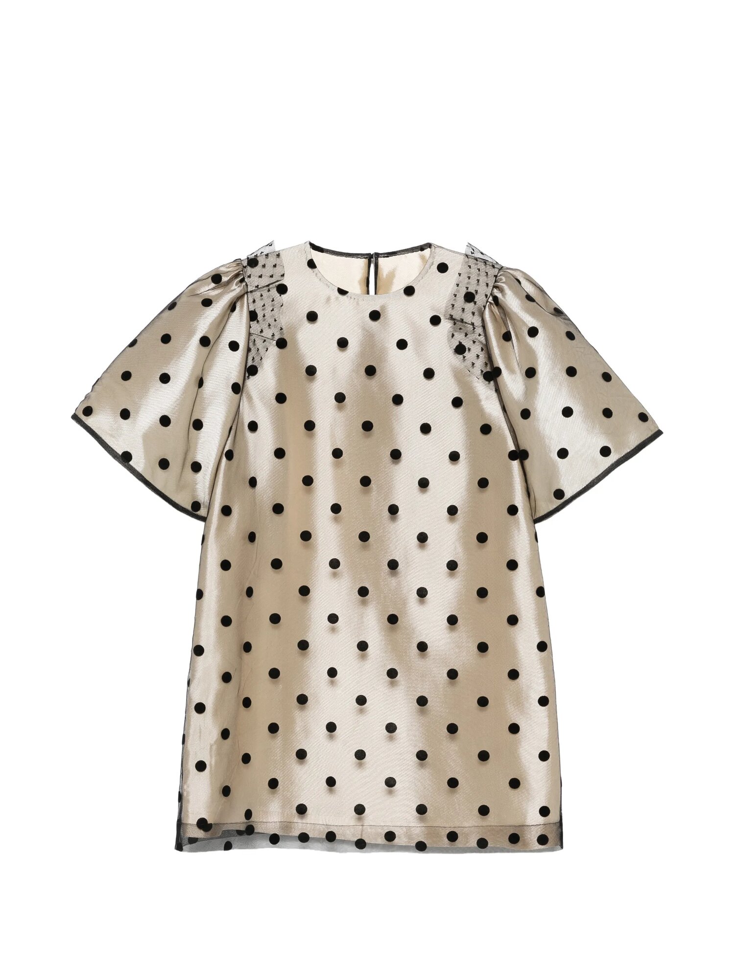 Платье Polka-dot puff-sleeve mini dress