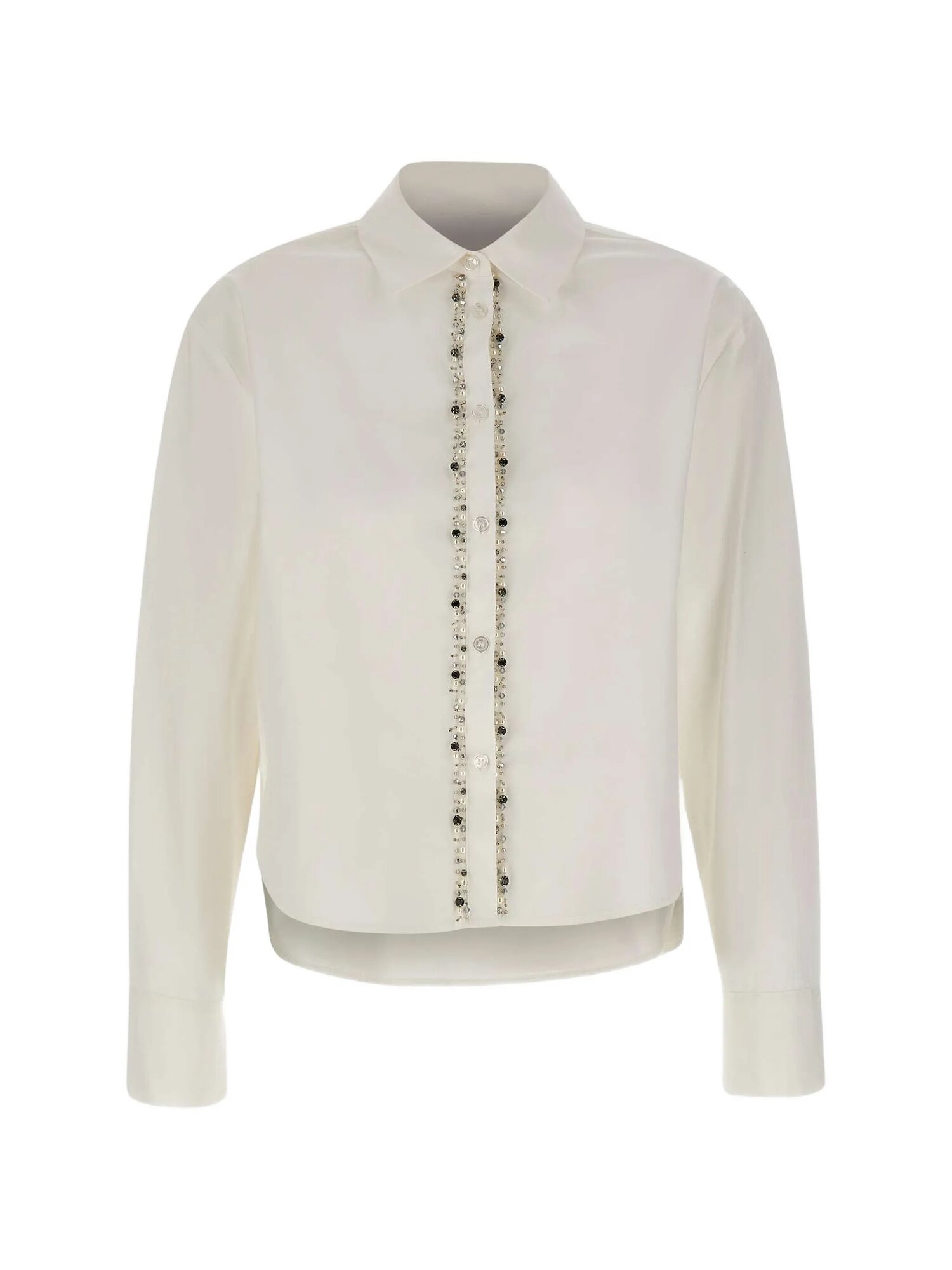 Рубашка Bead-embellished cotton shirt