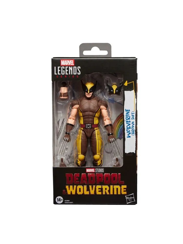 Фигурки Marvel Legends Deadpool&Wolverine Series Action Figures Wolverine (Brown Suit)-16cm; Марвел фигурки