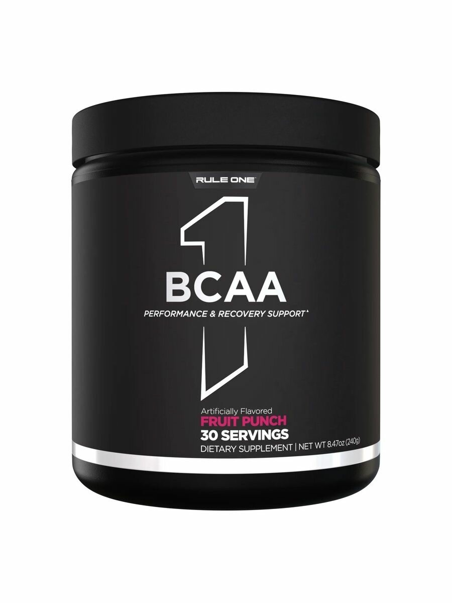 RULE ONE BCAA 255 г, аминокислоты, Вкус фруктовый пунш