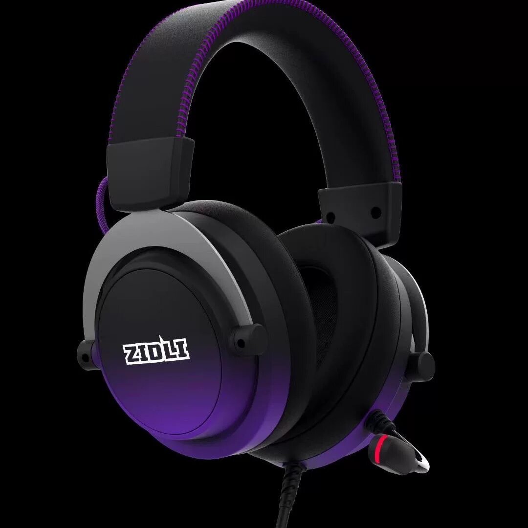 ZIDLI ZH31 Игровые наушники с 7.1-канальным звуком, USB-кабель, градиентный пурпурный для ПК и FPS-игр