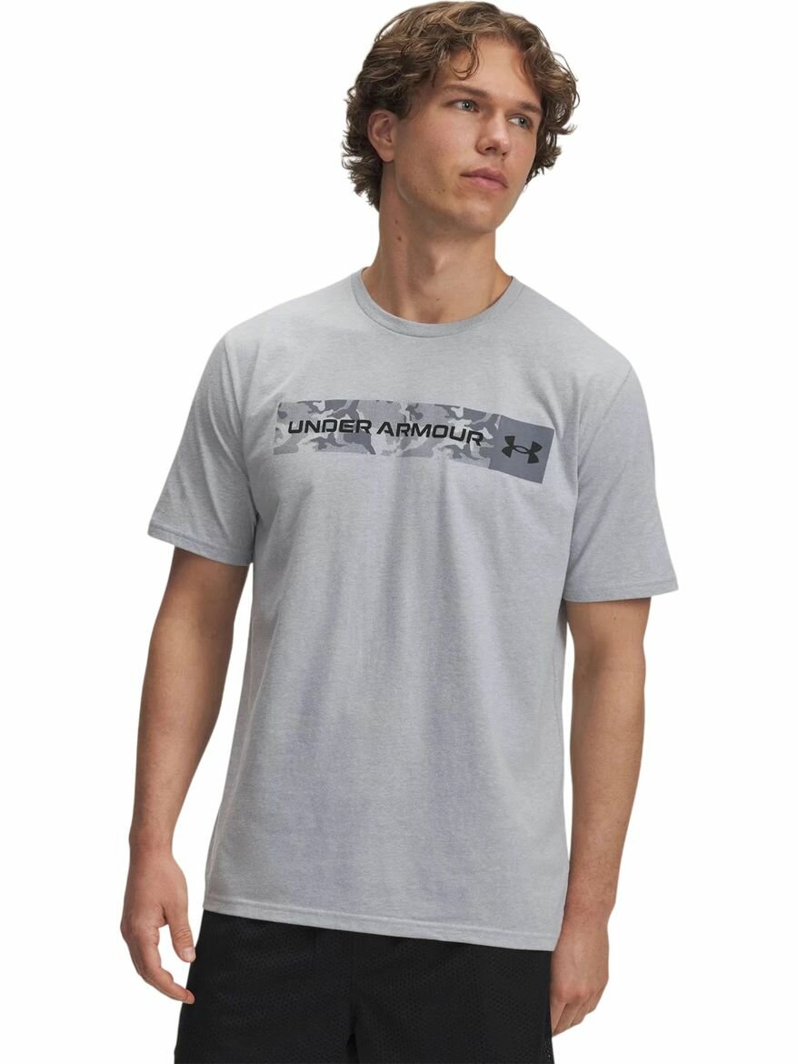 Футболка спортивная UA CAMO CHEST STRIPE SS