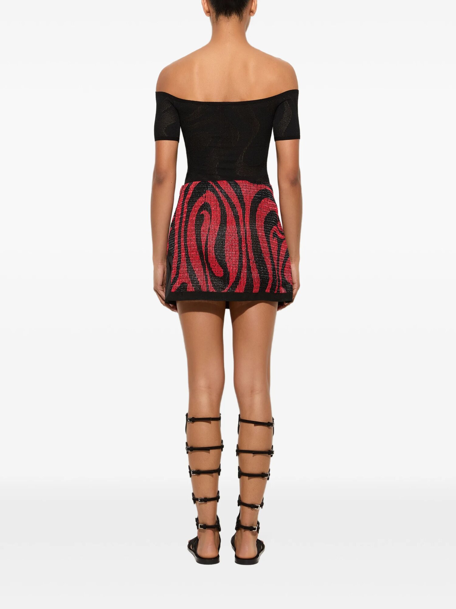 Юбка PUCCI Rafia wrap skirt, размер 40, red — фото 1