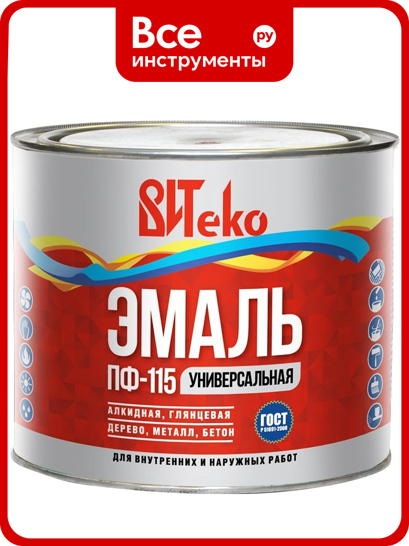 Эмаль Царицынские краски Витеко ПФ-115, желтая, 1.8 кг 16099
