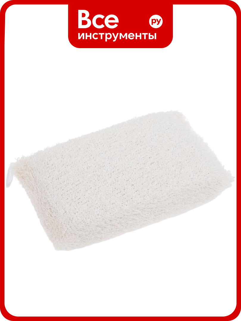 Мочалка вязаная Banika "Брикет", хлопок, поролон, 16x11x4см М474