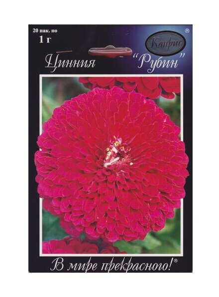 Семена цинния Каприс Рубин, рубиново-розовая, однолетняя