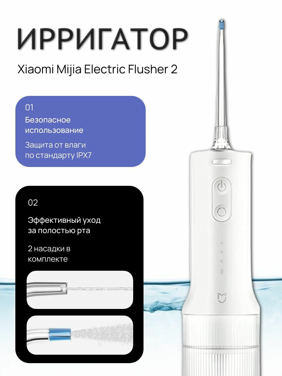 Ирригатор беспроводной Xiaomi Mijia Electric Flusher 2 MEO705 (белый)