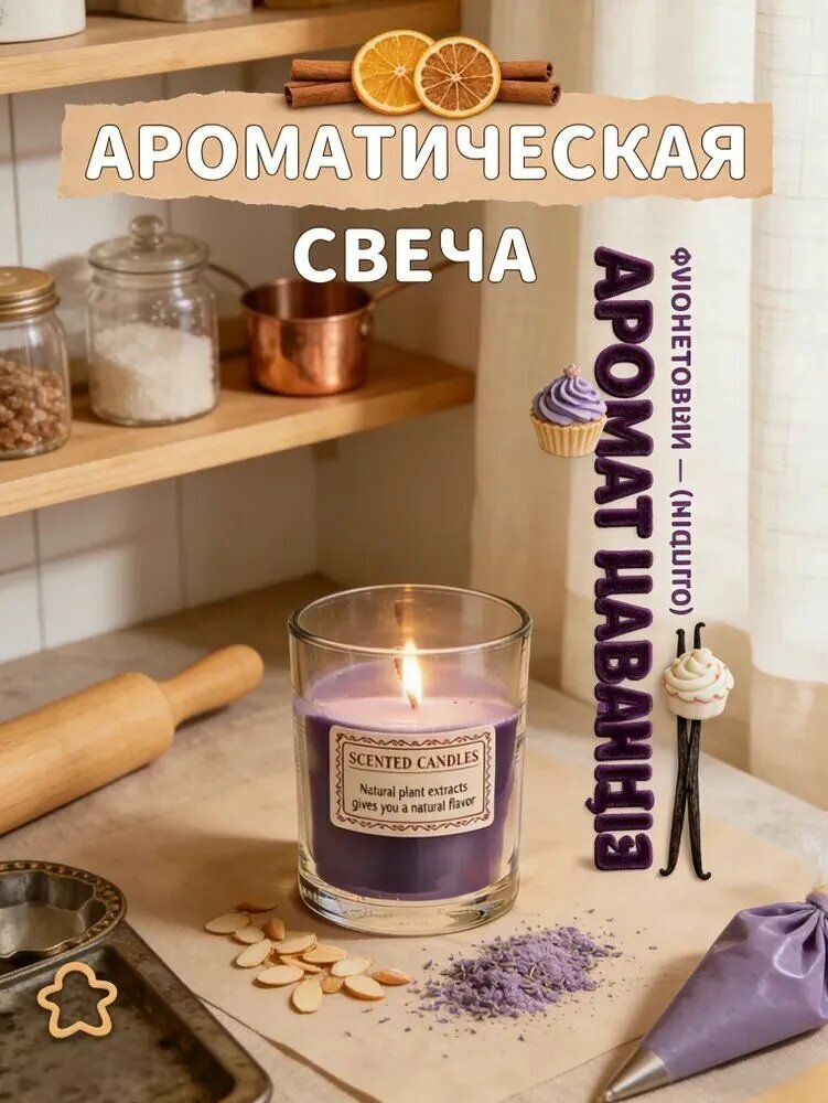 Свечи чайные "Свеча ароматическая", 8.5 см х 6.4 см, 1 шт
