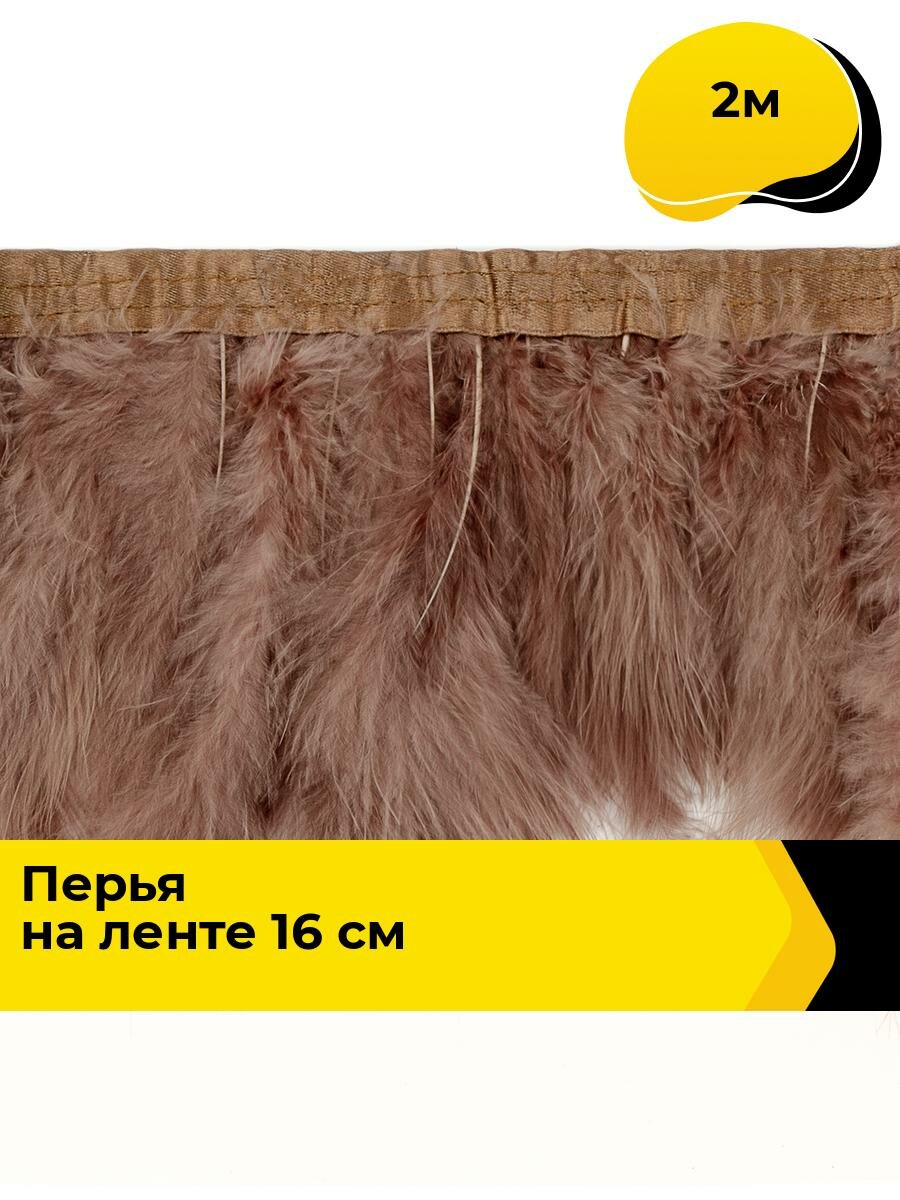 Перья кант перо (перья на ленте) для рукоделия и шитья, 2 м
