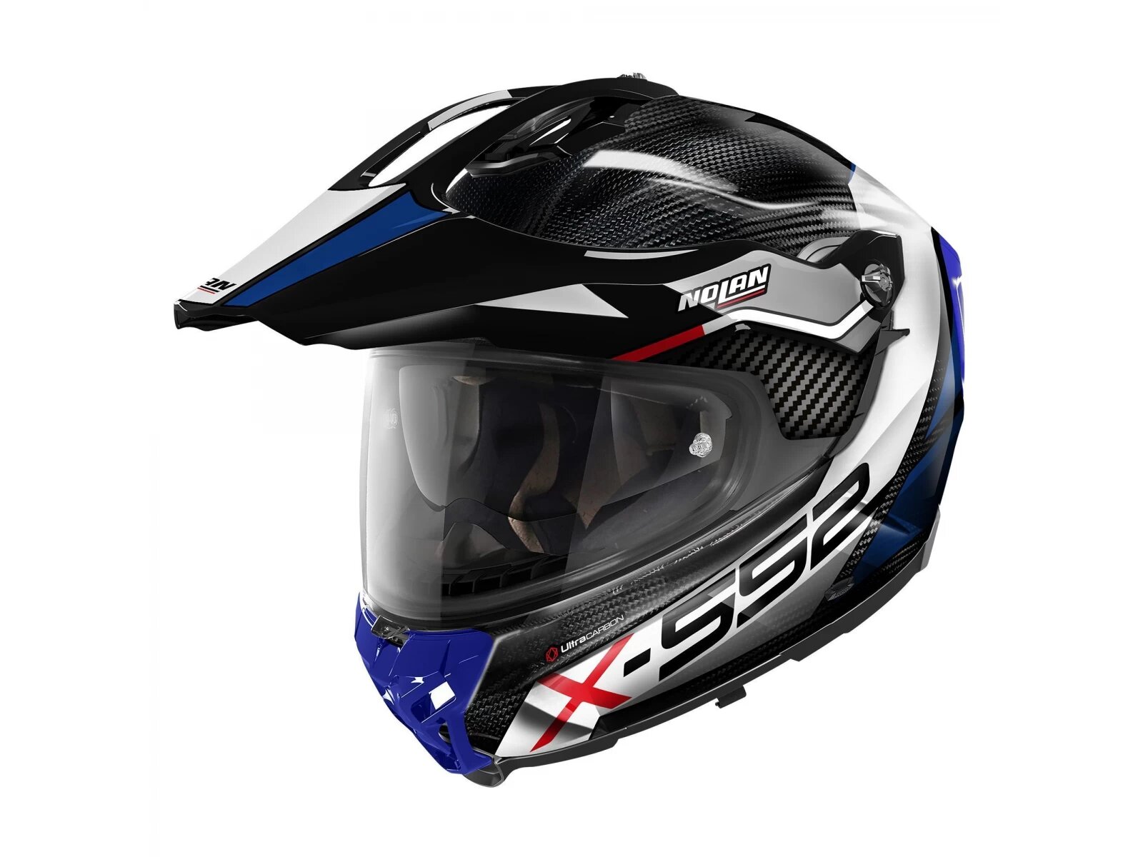 Мотошлем NOLAN X-552 ULTRA CARBON (2024) Dinamo N-Com 024, Carbon Blue/White/Red/Glossy Black, XL