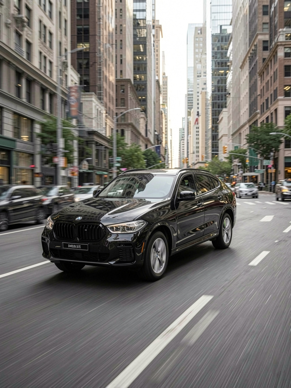 Машинка Технопарк BMW X6, металлическая, инерционная, с открывающимися дверями, черная