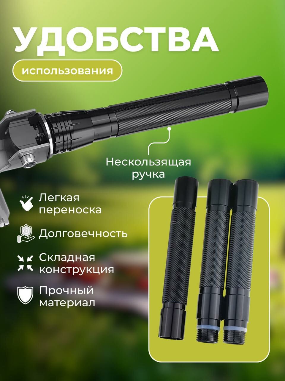 Походная многофункциональная лопата, туристическая, складная / Для туризма, отдыха на природе, выживания