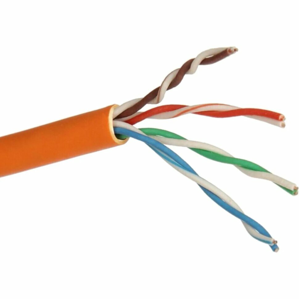 Кабель ExeGate UTP4-C5e-CU-S24-IN-LSZH-OR-305-FLUKE UTP, 2047358