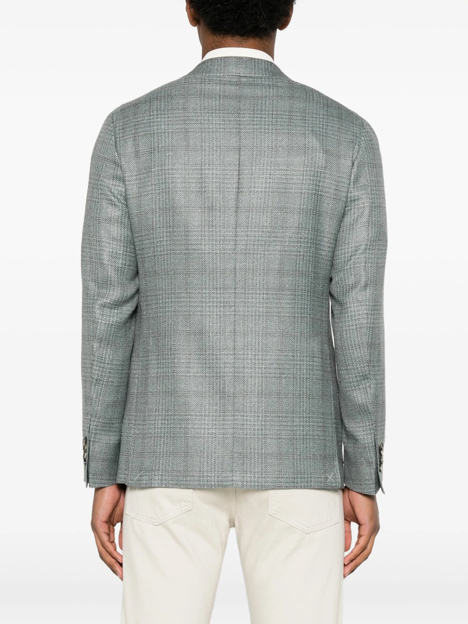 Пиджак Canali Check-pattern blazer, размер 52, blue — фото 1