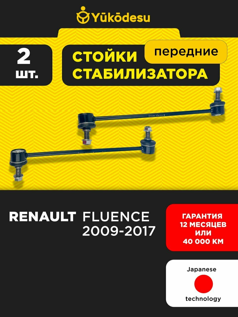 Стойки стабилизатора передние Рено Флюенс, Сценик 3 / Renault Fluence, Scenic 3 OEM 546182198R, 546180002R