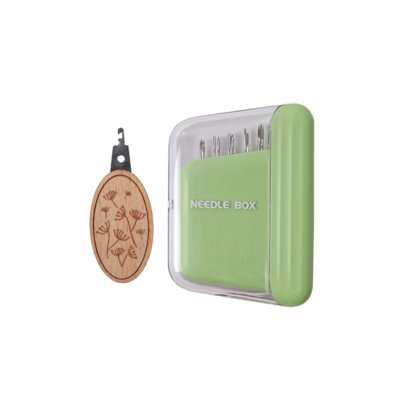 Sewing Needle with Magnetic Needle Holder Storage Case and Threader for Quilting