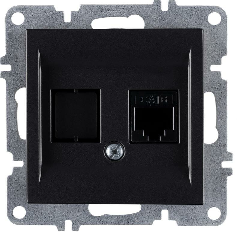 Розетка компьютерная LAVIN/KAREN RJ45 кат.6 механизм черн. ARVIA 50 07 2000 247