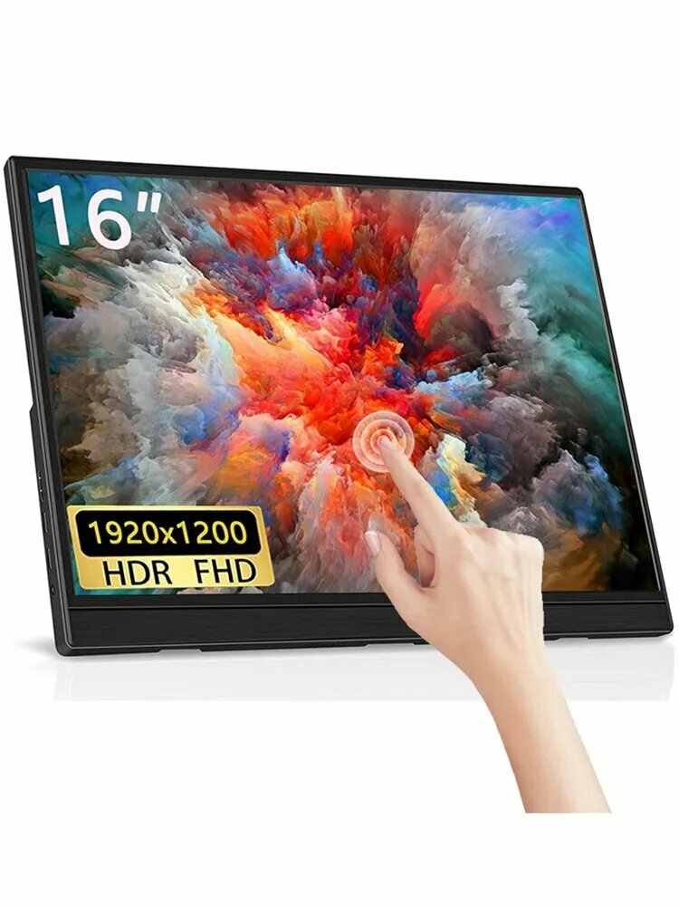 16" Монитор, IPS, 1920x1200 WUXGA, 60 Гц, черный матовый