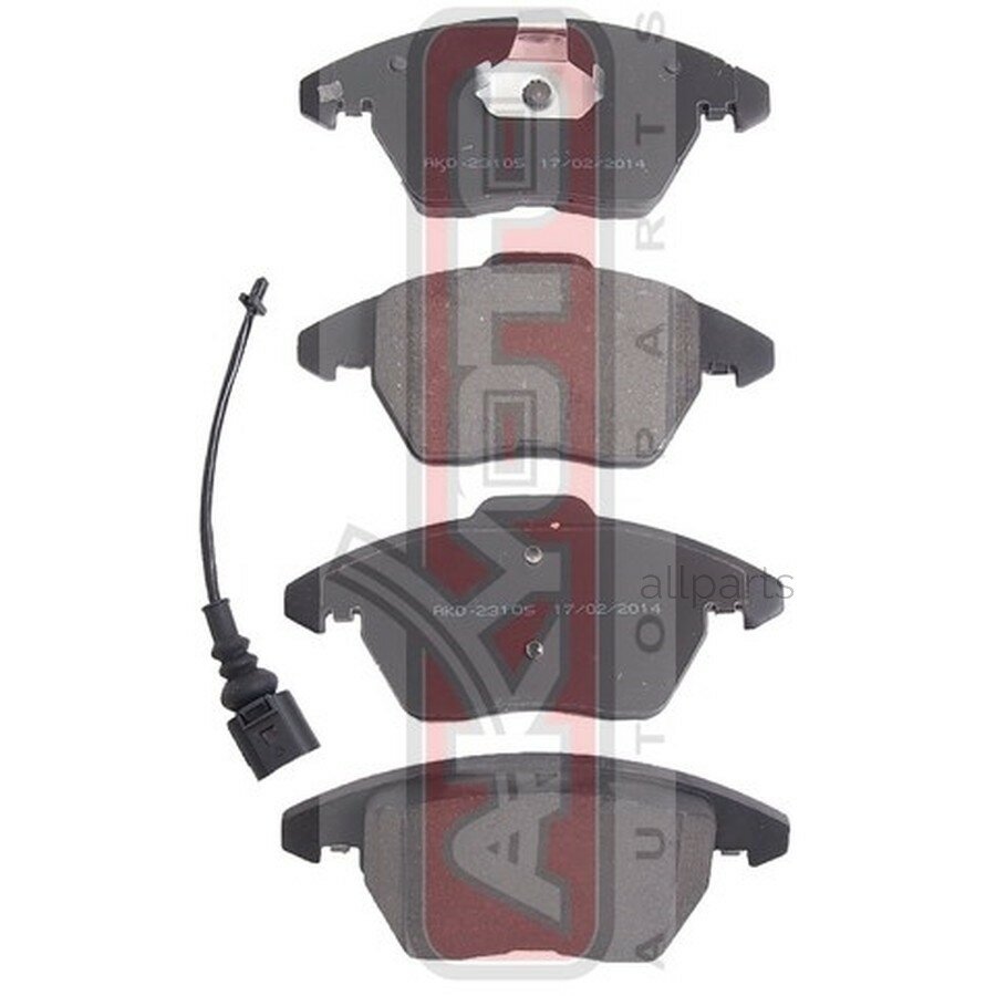 AKYOTO AKD-23105 Колодки тормозные дисковые передние с датчиком VOLKSWAGEN PASSAT 2005/GOLF 2009<