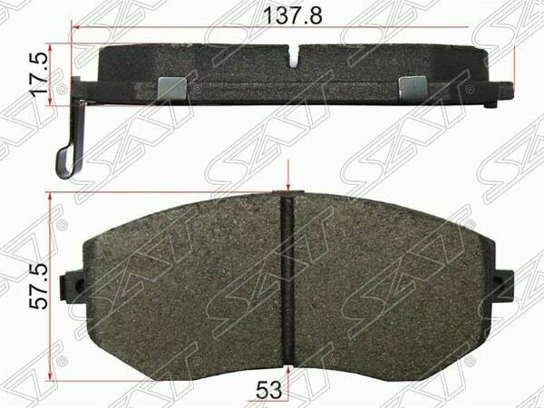 Колодки тормозные спереди SAT ST-26296-FG000 Subaru Forester 02-19 / Impreza 00-16