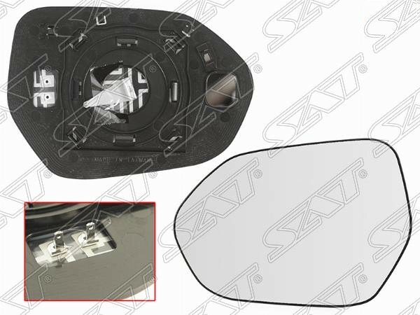 Полотно зеркала SAT ST-121-0103 Toyota Camry Europe/Russia XV70 17-22 Левое Обогрев/ сферическое