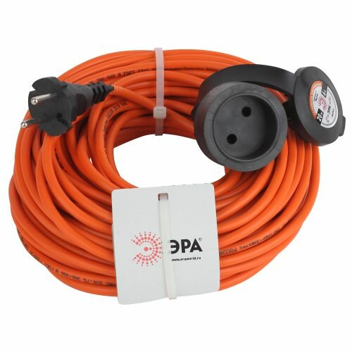 Удлинитель-шнур 1х20м без заземл. 6А IP20 UPx-1-2х0.75-20m ПВС 2х0.75 (бухта) Эра Б0043037
