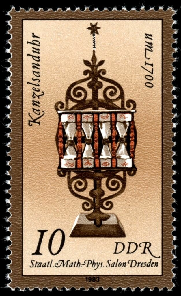 (1983-039) Марка Германия (ГДР) "Песочные часы (около 1700)" Песочные и Солнечные часы II