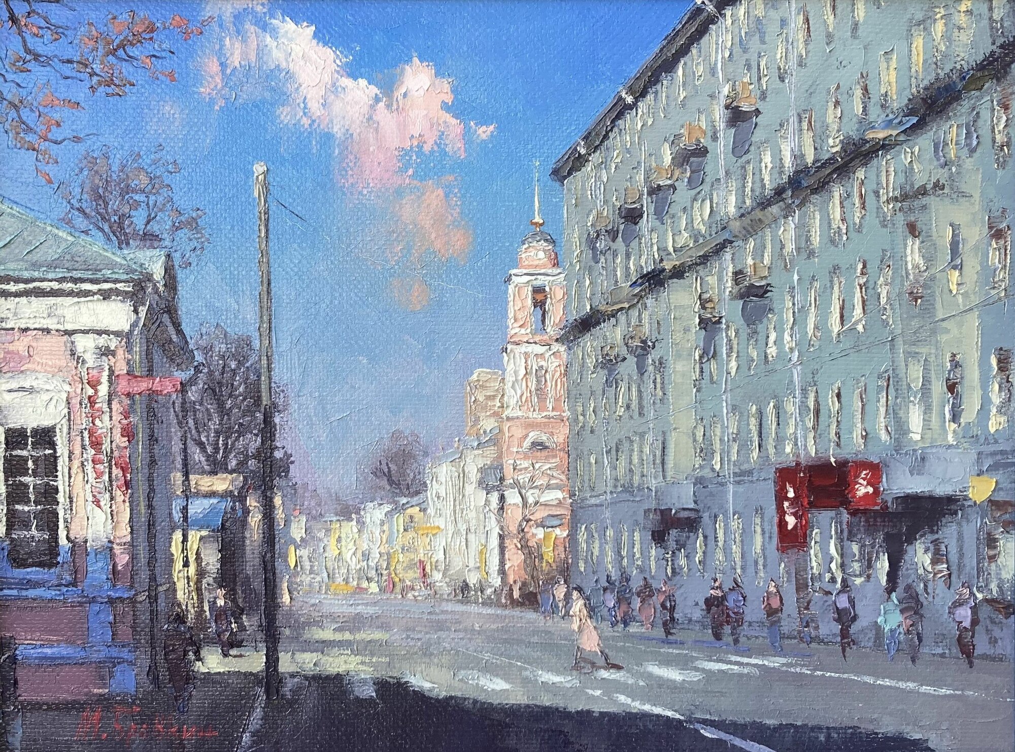 ART-Salon at Oktyabrskaya "Пятницкая", 30х40 см, холст, масло, авторская работа