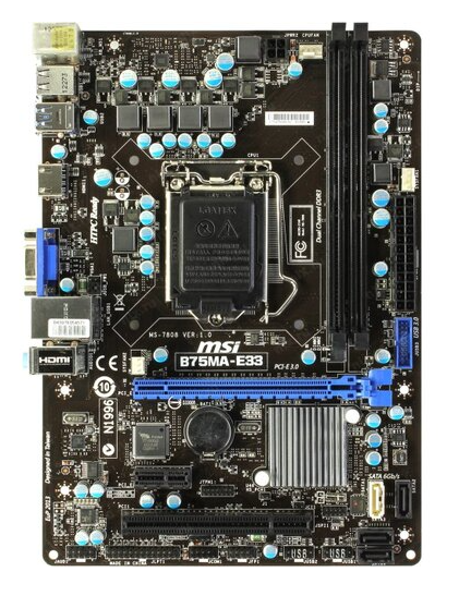 Материнская плата MSI B75MA-E33 сокет LGA1155 DDR3 micro-ATX