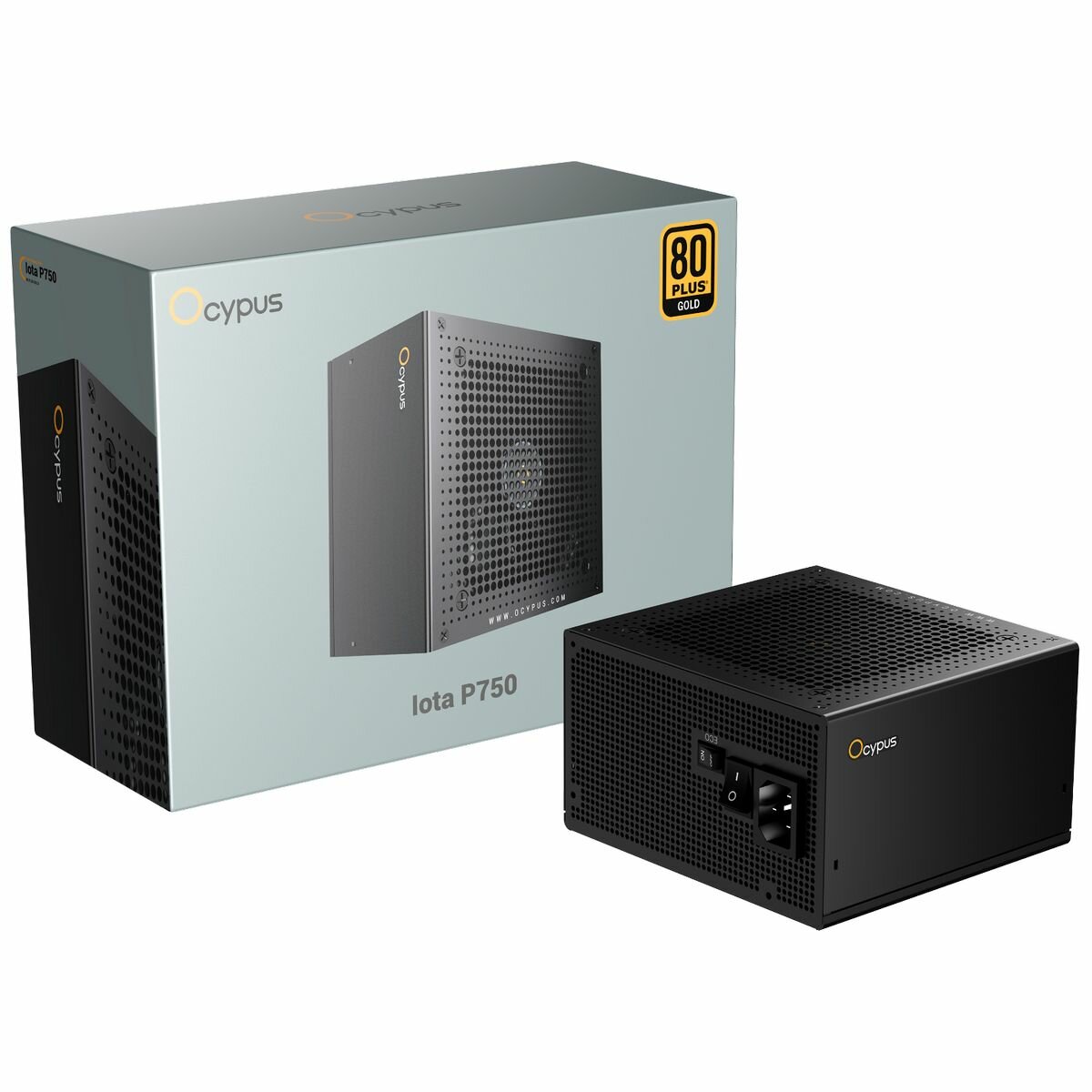 Ocypus Iota P750, 750W, APFC, 80+ Gold, ATX 3.1, Fully Modular, 120mm Fan (P750-GF)