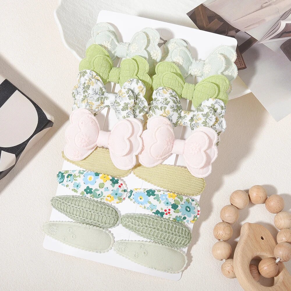 Детские заколки для волос, набор CUTE BOWS, цвет FJ302-7