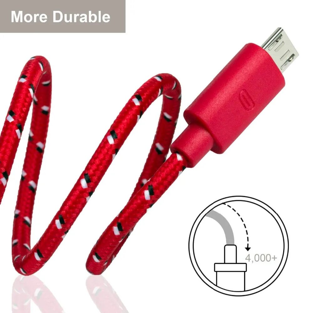 Micro USB кабель 1 м, зеленый — фото 1