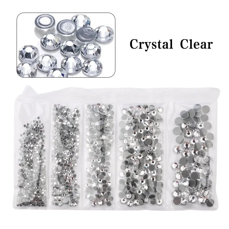 Набор страз DUCRYSTAL для горячей фиксации 1200 шт. Серый, Clear