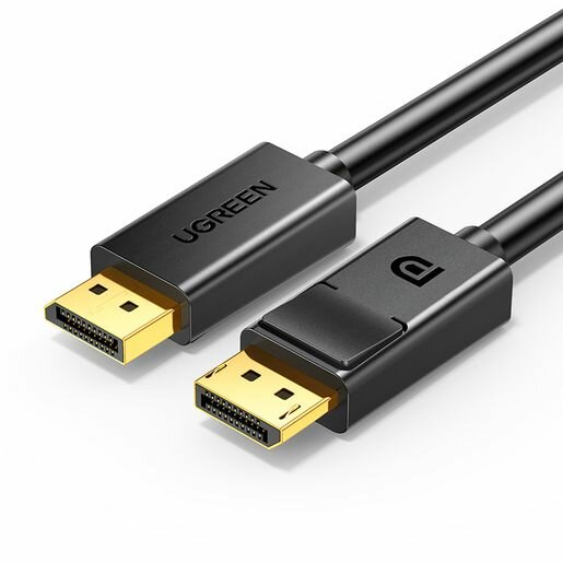 Кабель UGREEN DP102 (10244) DP Male to Male Cable. Длина 1 м. Цвет: черный