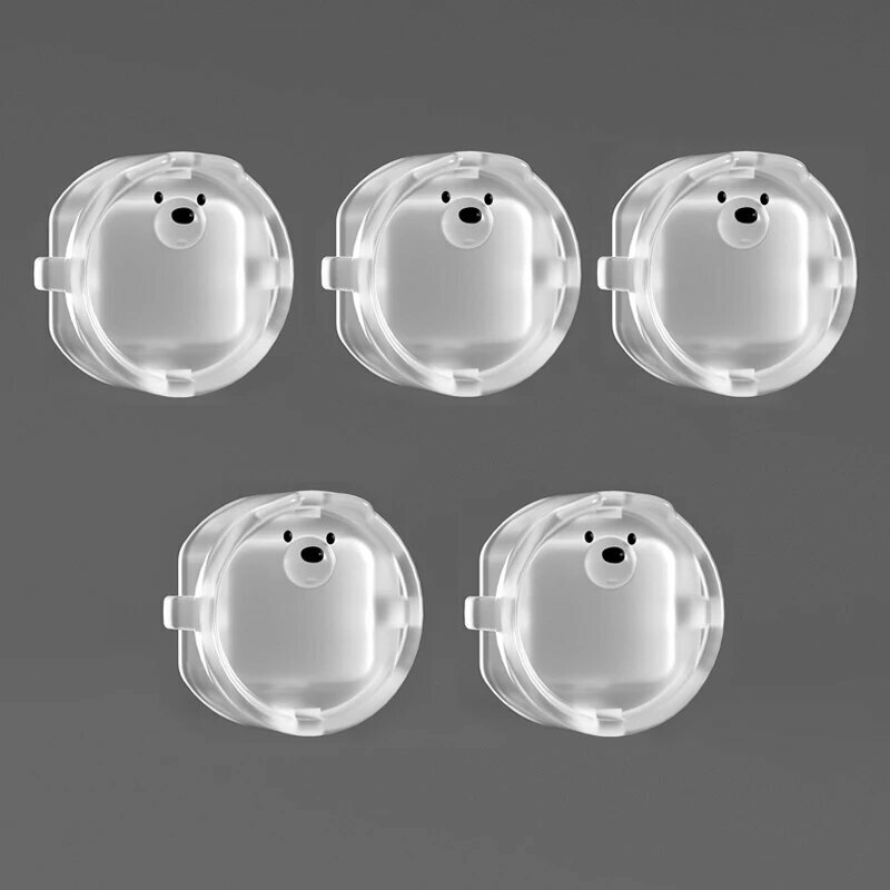 5 шт, силиконовые защитные розетки YIYUEQIANLI, Transparent