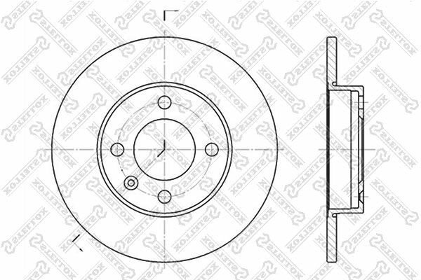 STELLOX Диск тормозной передний для Volkswagen Golf/Jetta/Polo 1.1-1.4 81-97