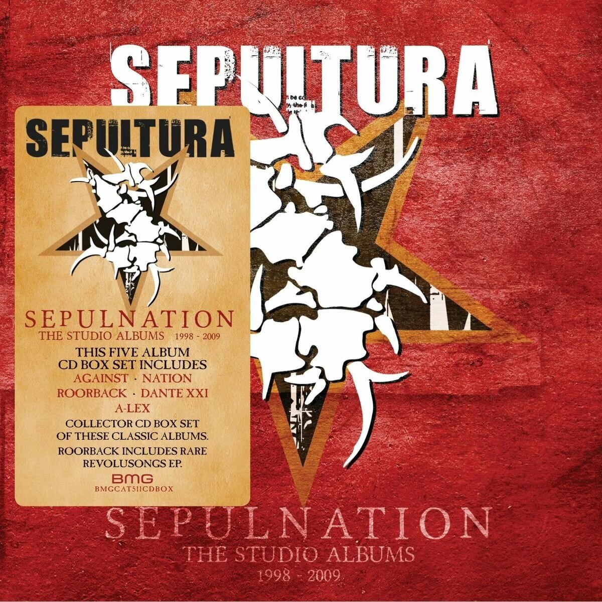Sepultura: Sepulnation: The Studio Albums 1998-2009 (5CD), 2021, BMG, Box Диск Музыкальный