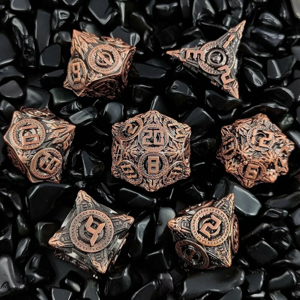 Кости игральные для Dungeons & Dragons, кубики для DnD и настольных ролевых игр (дайсы ДнД) 7 шт