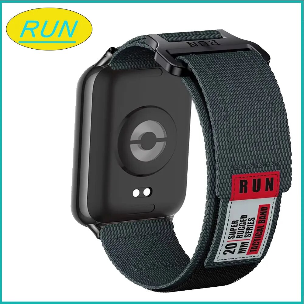 Тактический нейлоновый ремень для часов Xiaomi Redmi 6/5/4 Sport Band для Miband 9/8 pro Эластическая дыхающая заменная часовая лента