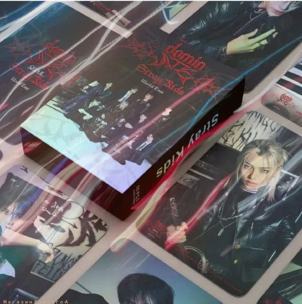 Голографические карты Stray Kids Стрей кидс ATE Tour набор карт 55 штук