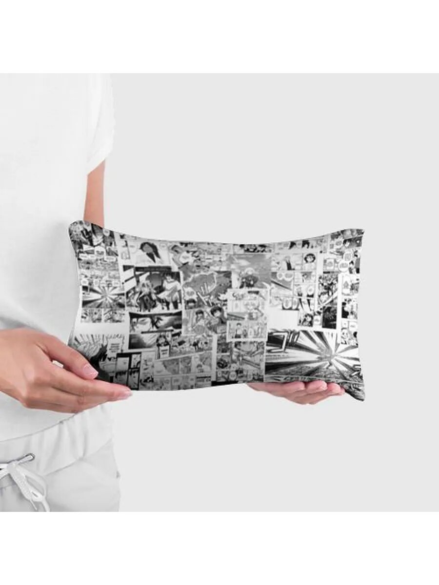 Manga monochrome pattern Подушка — фото 1