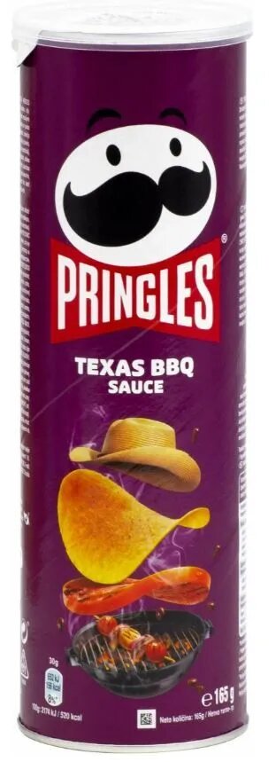 Чипсы картофельные Pringles со вкусом Техасский соус Барбекю, 165 г