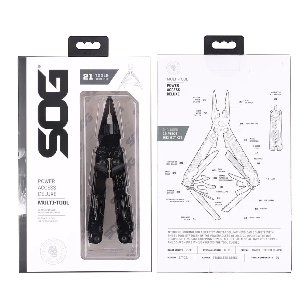 Многофункциональные плоскогубцы SOG PowerAccess Deluxe 21-в-1 PA2002-CP