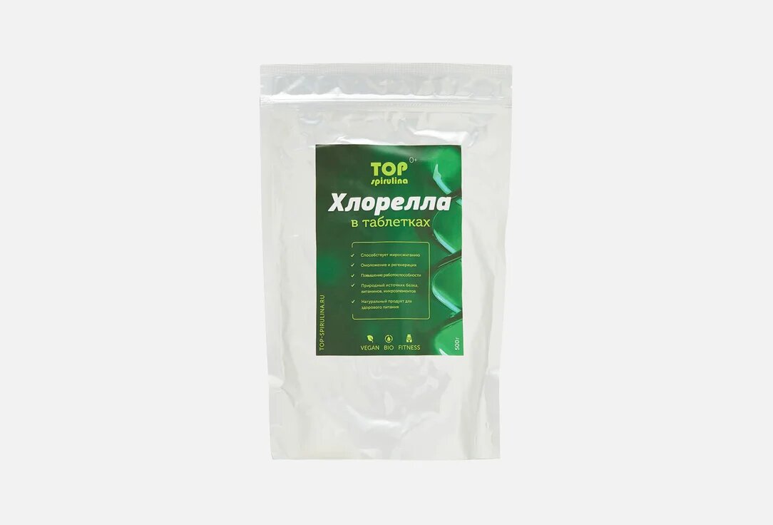 Top Spirulina Chlorella Биологически активная добавка 500 шт