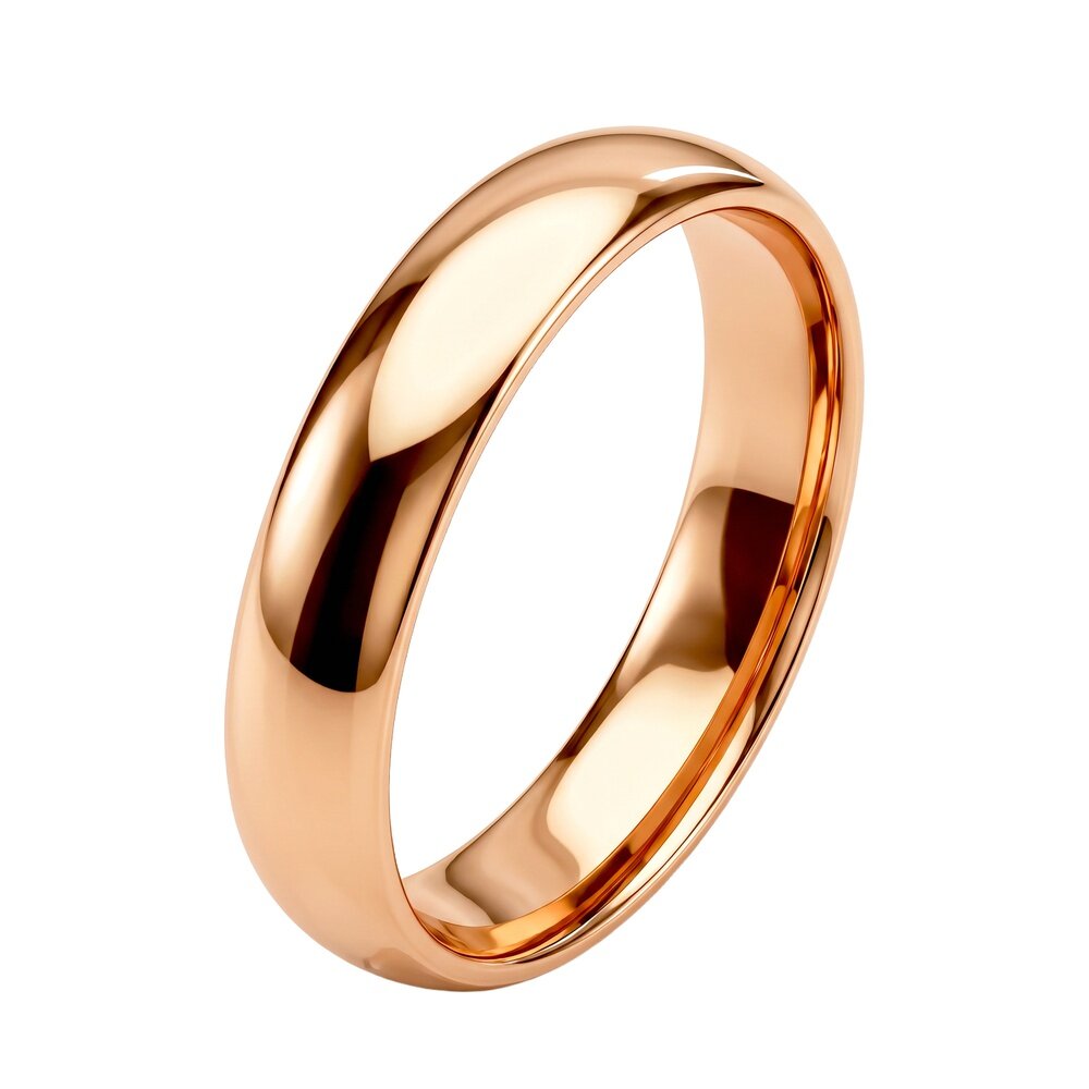 Кольцо обручальное, красное золото, 585 проба