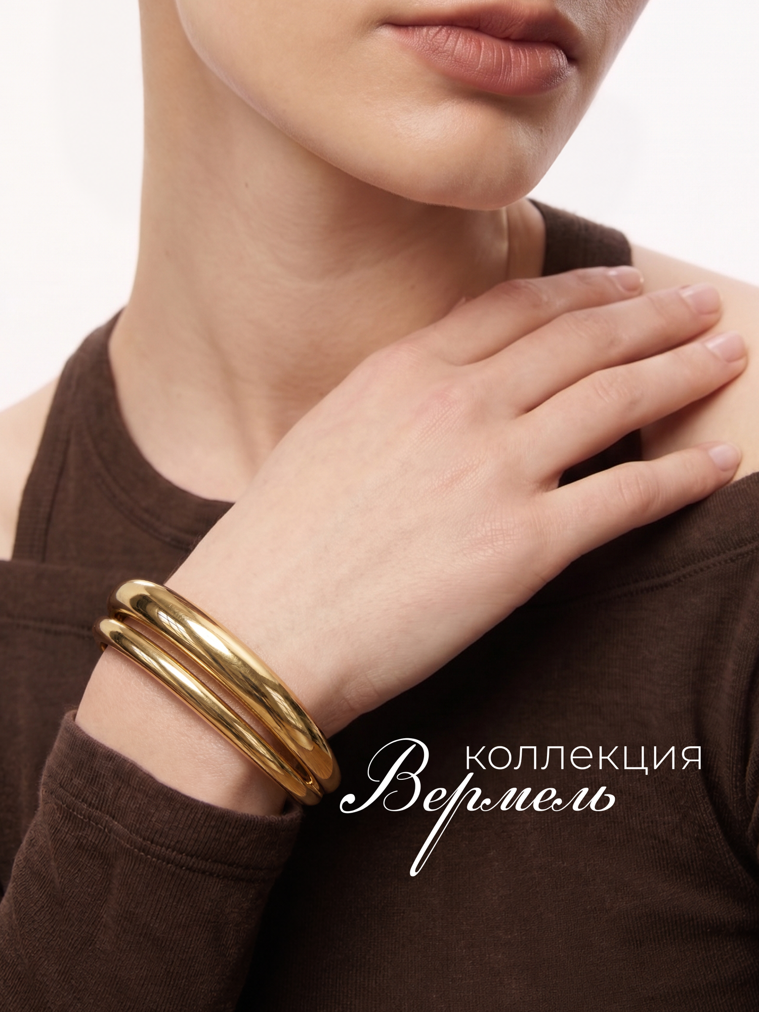 Жесткий браслет, серебро, 925 проба